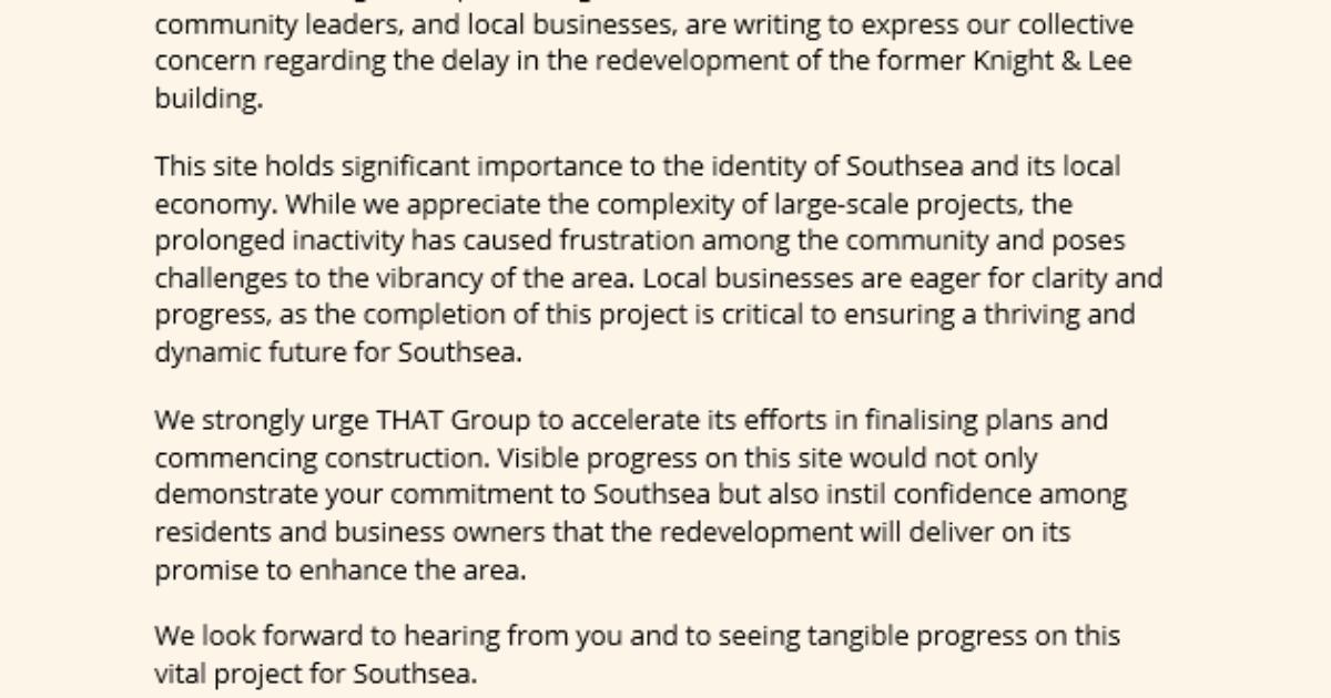 Campaign to redevelop Knight & Lee building in Southsea - Portsmouth ...